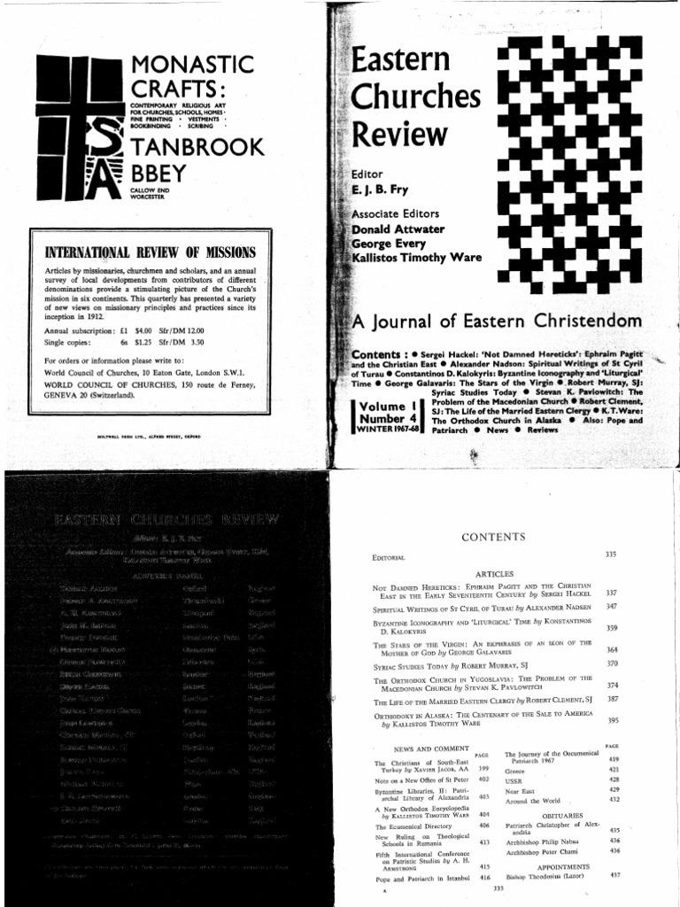 Eastern Church Review Vol. 1 No. 4 1967 | PDF | Eastern Orthodox Church ... Eastern Church Review Vol. 1 No. 4 1967 | PDF | Eastern Orthodox Church ...