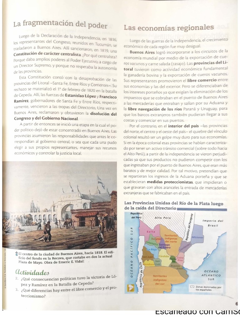 Autonomias Provinciales Conflictos Regionales y Luchas Internas 1820 - 1830 | PDF