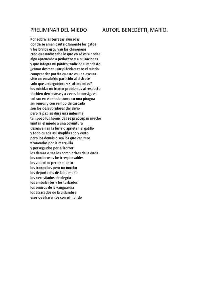 Poemas de Benedetti, Mario | PDF