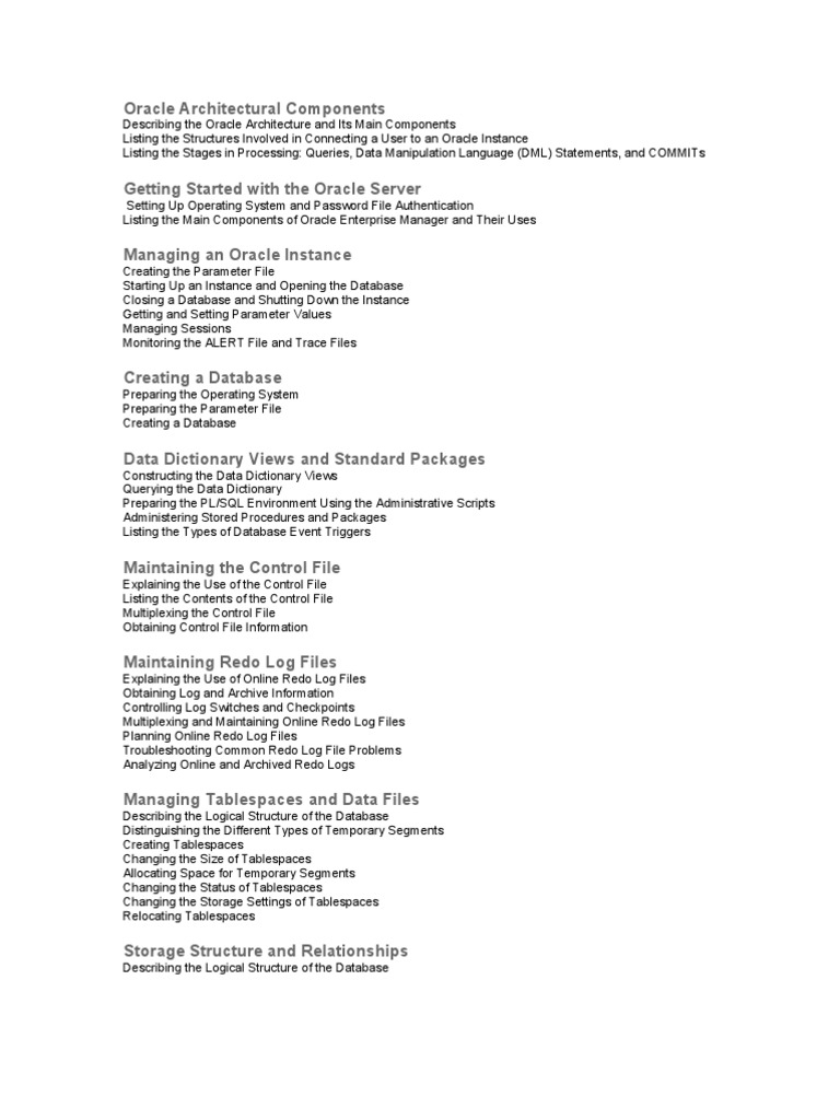 Oracle DBA Track | PDF | Oracle Database | Database Index