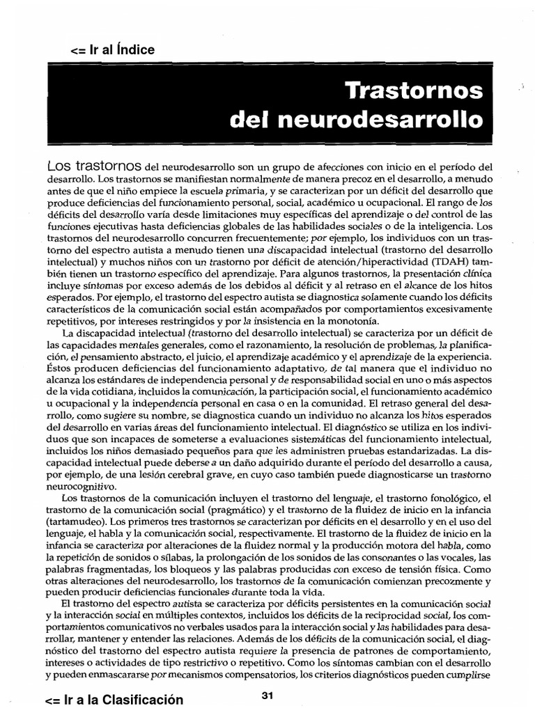 DSM-5 - Trastornos Del Neurodesarrollo | PDF