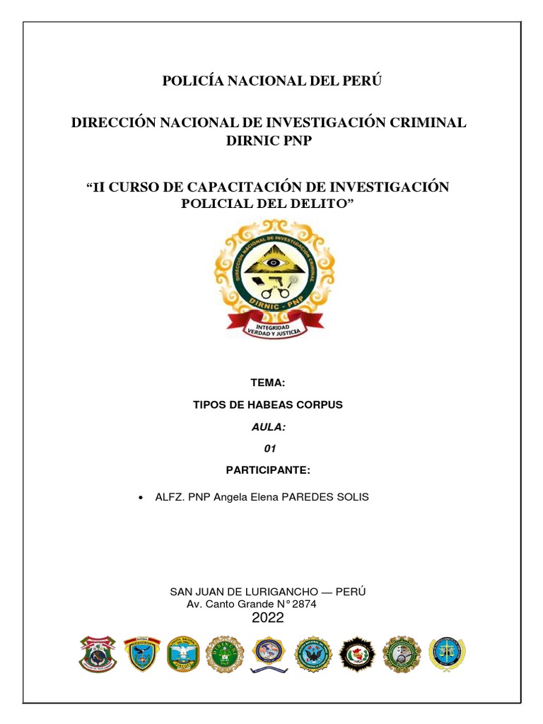 Tipos De Habeas Corpus Pdf Habeas Corpus Prisión