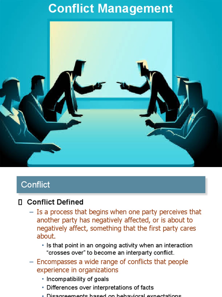 01 Conflict Management | PDF | Goal | Behavioural Sciences