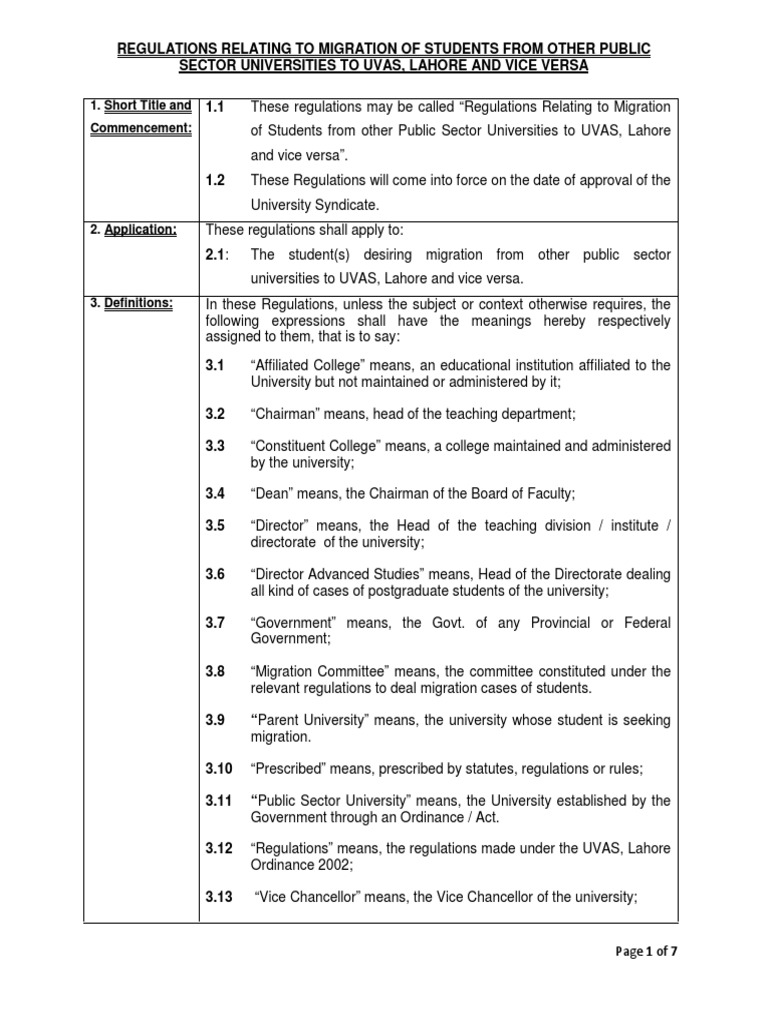 Short Title and Commencement | PDF | University | Academic Degree