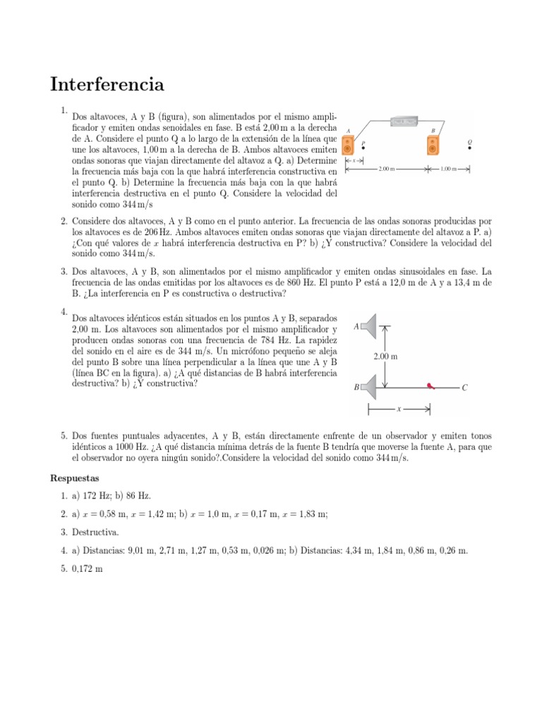 Ejercicios Interferencia | PDF