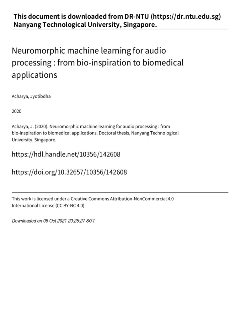 Thesis - Final Submission | Download Free PDF | Deep Learning | Internet Of Things