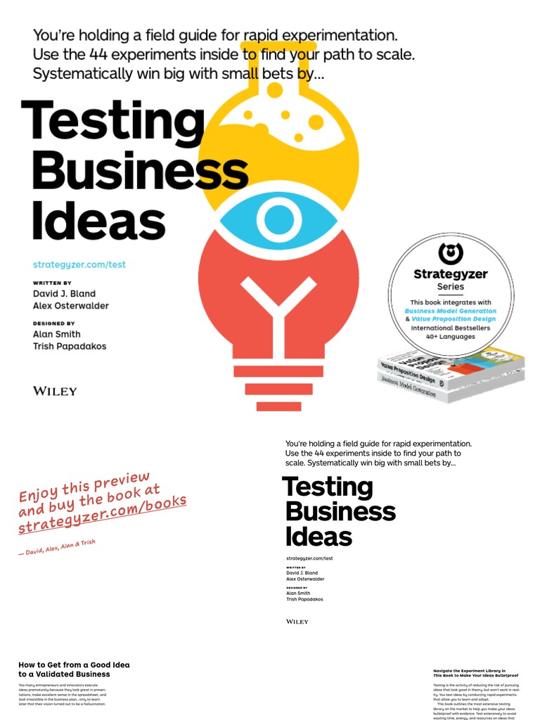 Strategyzer Books Testing Business Ideas Extractopdf | PDF | Business ...