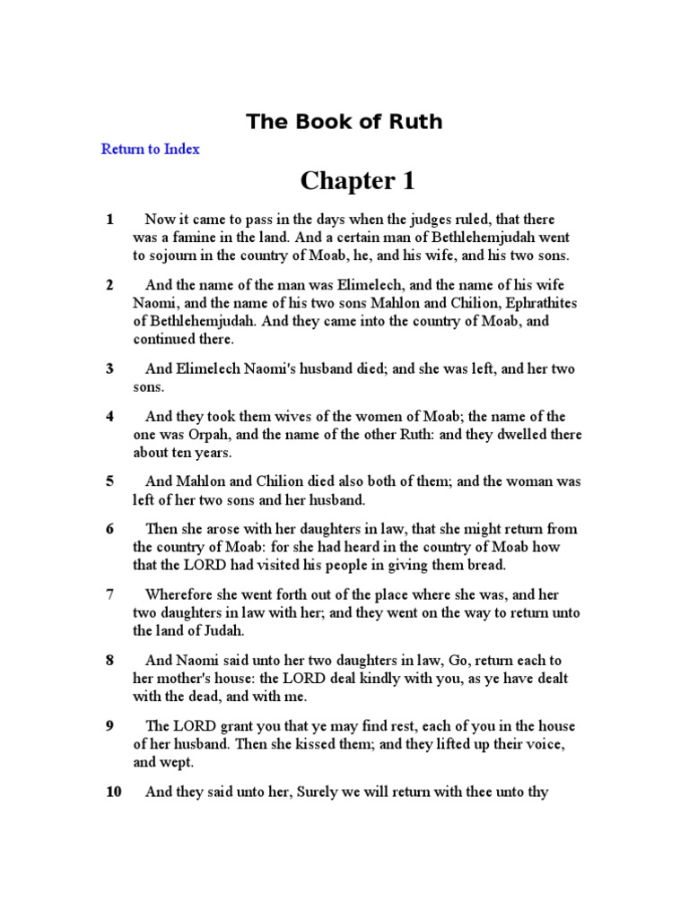 The Book of Ruth | Download Free PDF | Book Of Ruth | Naomi (Biblical ...