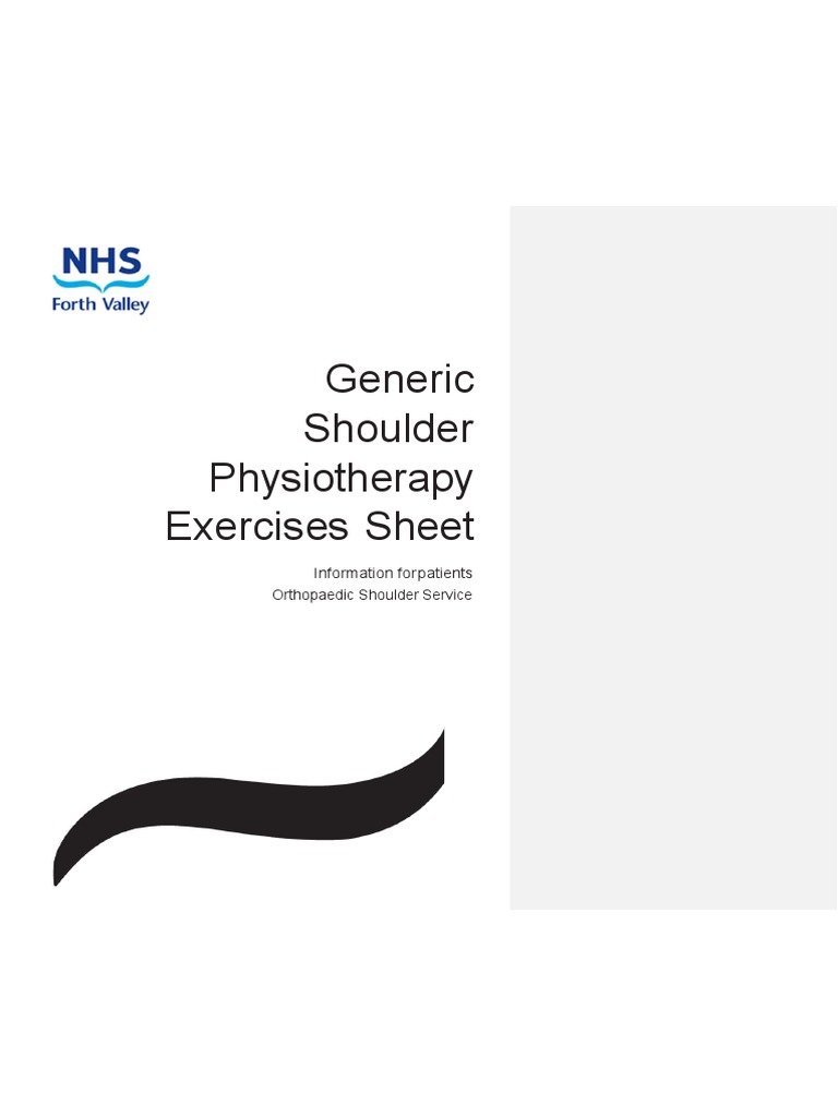 NHS Shoulder Physiotherapy Exercises | PDF | Shoulder | Elbow