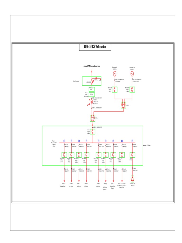 11/0.415 KV Substation: From 11 KV Over Head Line | Download Free PDF ...