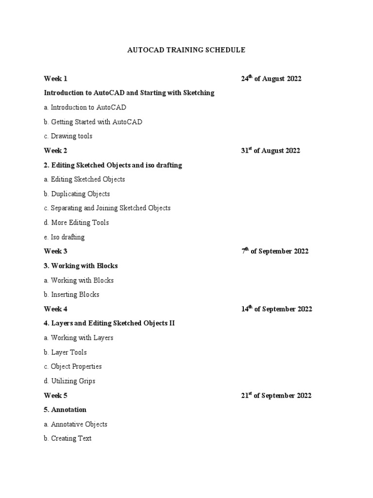 Autocad Lesson Plan | PDF | 3 D Computer Graphics | Auto Cad