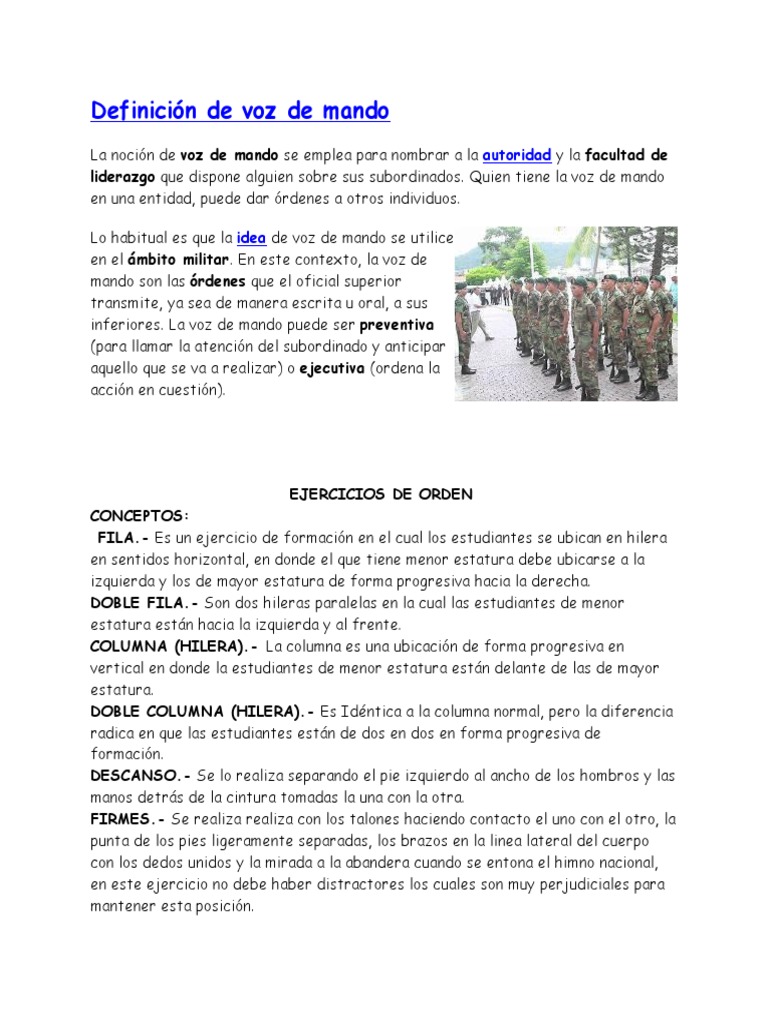 Definición de Voz de Mando | PDF