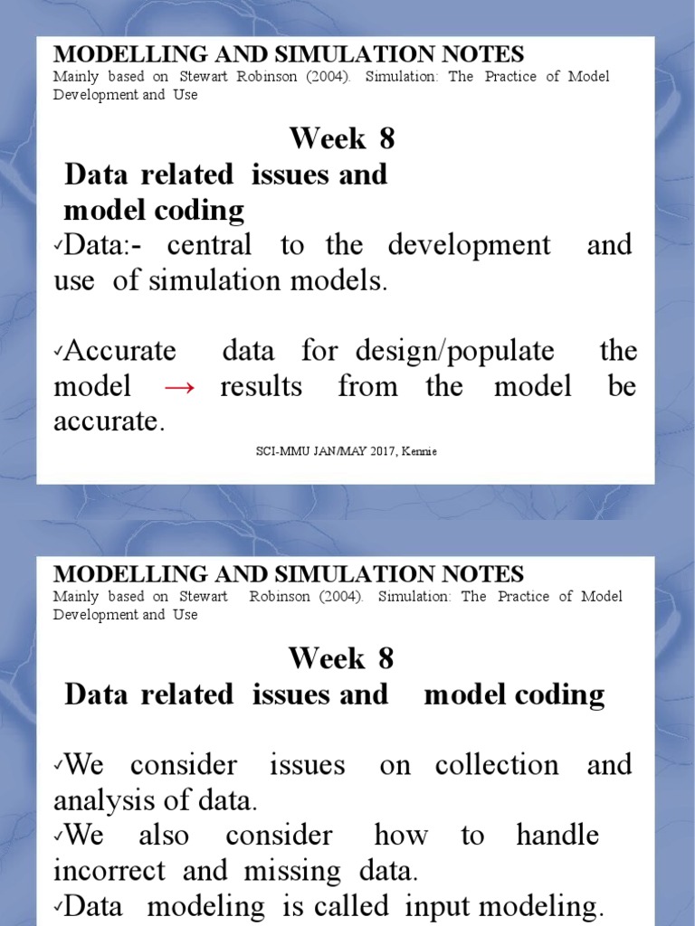 Modelling Data for Simulation: Collection, Analysis, and Representation of Unpredictable ...