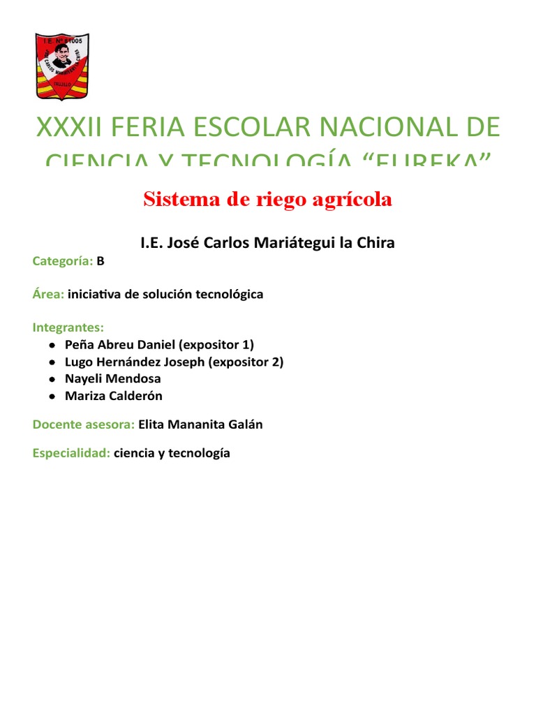 Sistema de Riego Agrícola | PDF | Molino (molienda) | Riego