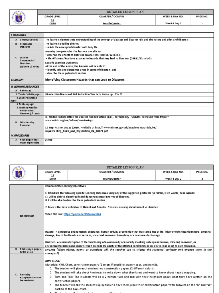 Grade Level Quarter / Domain Week & Day No. Page No.: Identifying ...