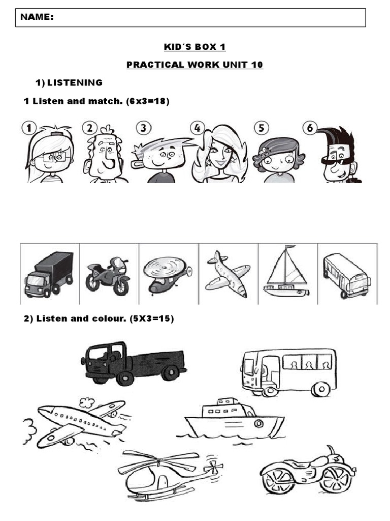 Unit 10 Prectical Work Kids Box 1 | PDF | Language Arts & Discipline | Teaching Methods & Materials