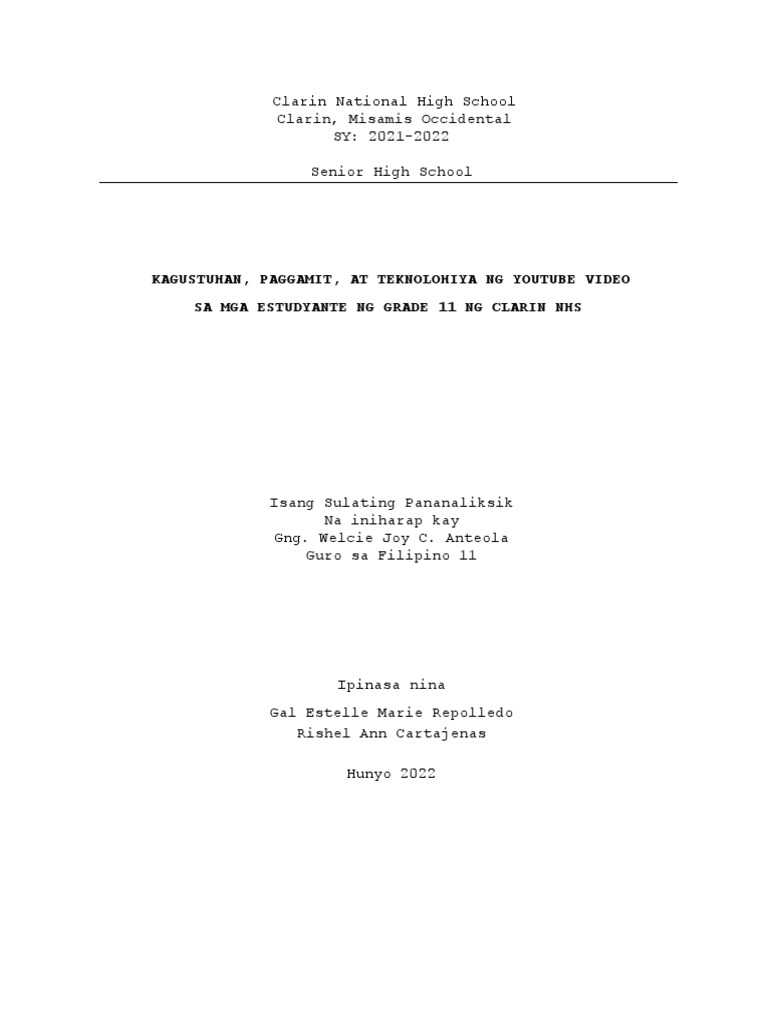 Filipino Research | PDF