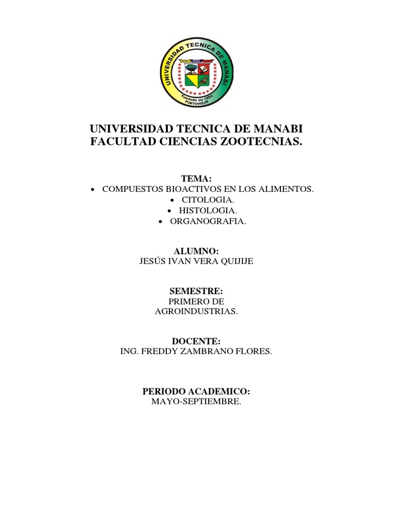Componentes Bioactivos en Los Alimentos | PDF | Histología | Alimentos