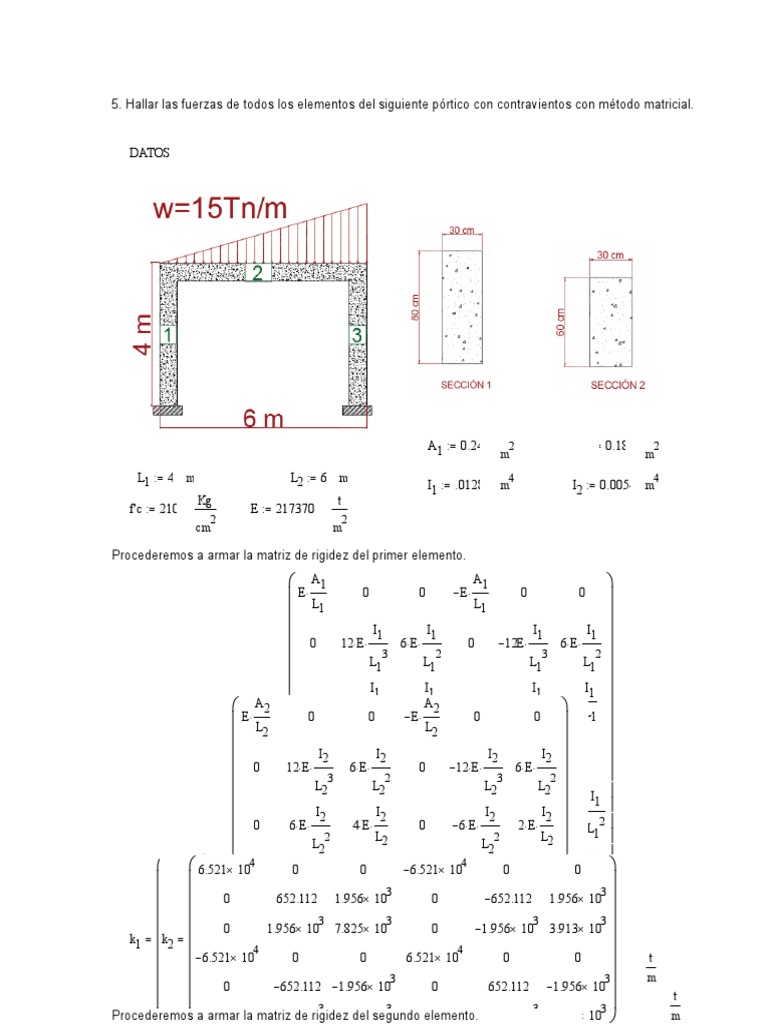 Portico Carga Triangular | PDF | Ingeniero civil | Cantidad