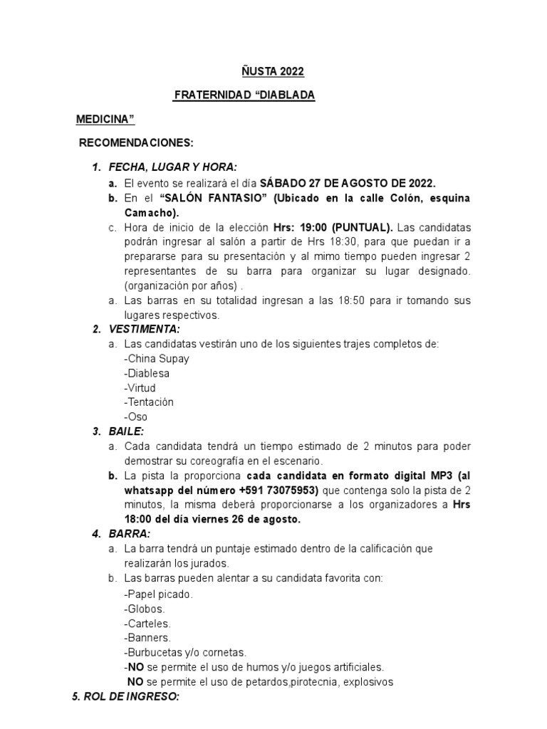 Eleccion Ñusta - Ñusta | PDF
