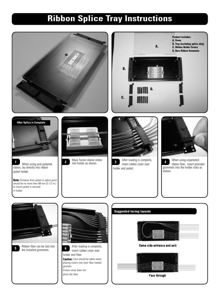 Ribbon Splice Tray Instructions: After Splice Is Complete | Download ...