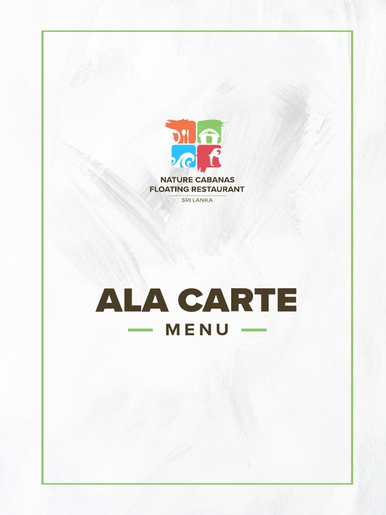 A La Carte Menu Overview | PDF | French Fries | Salad