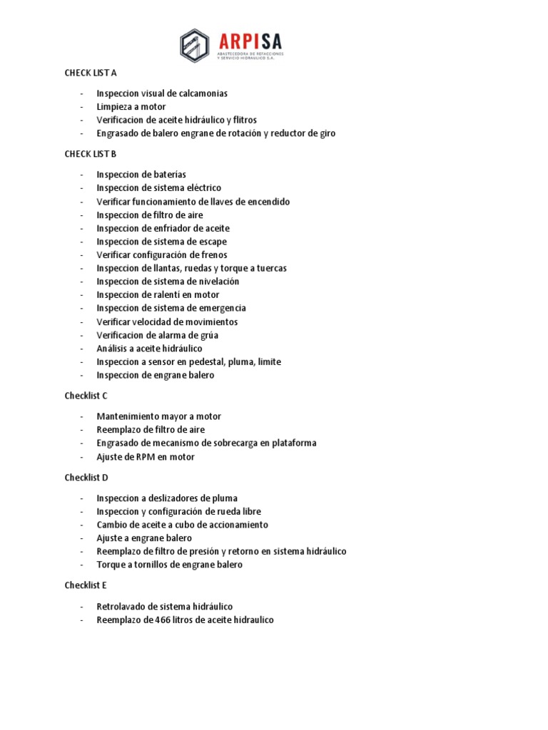 Genie Checklist | PDF