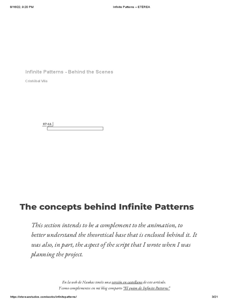 Infinite Patterns - ETÉREA | PDF | Area | Polygon