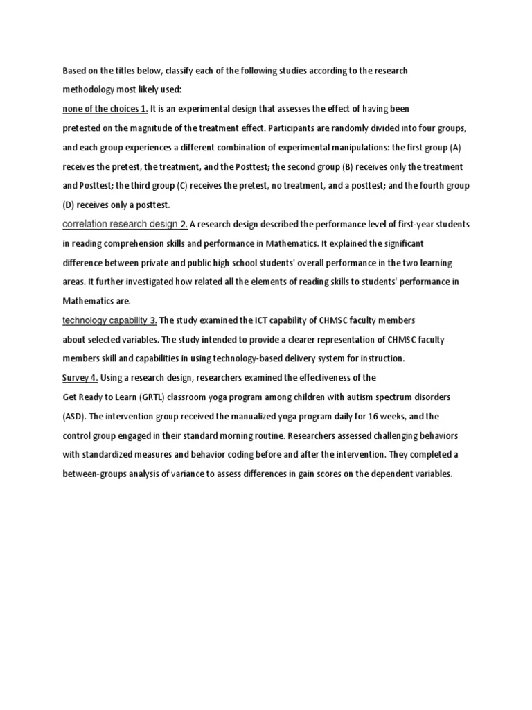Correlation Research Design: Technology Capability | PDF