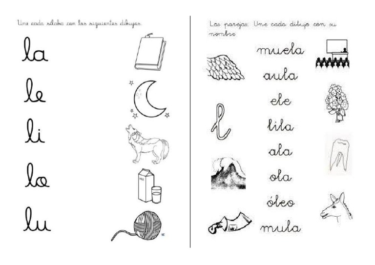 Ficha de la consonante L | PDF