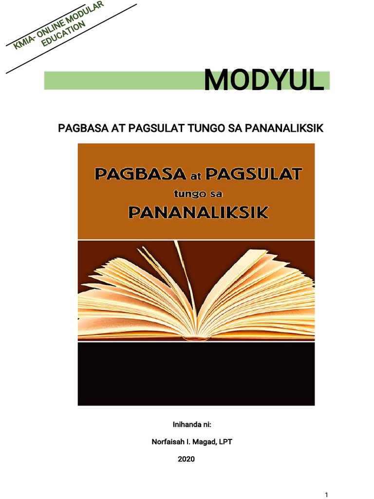 Pagbasa at Pagsulat Tungo Sa Pananaliksik | PDF
