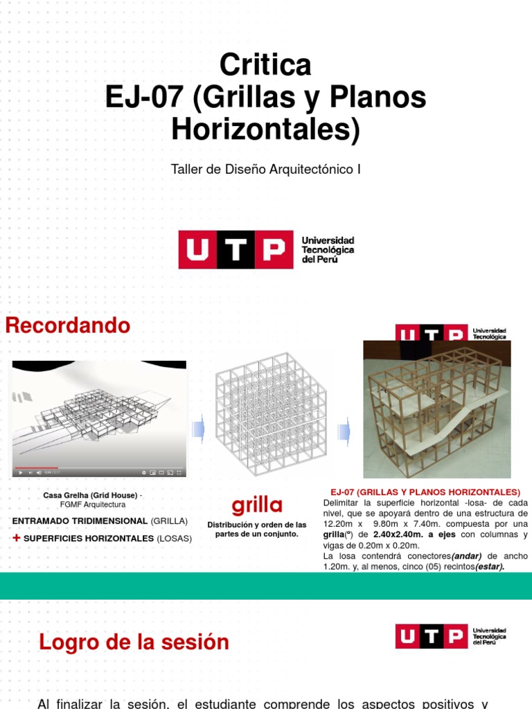 Critica EJ-07 (Grillas y Planos Horizontales) : Taller de Diseño ...