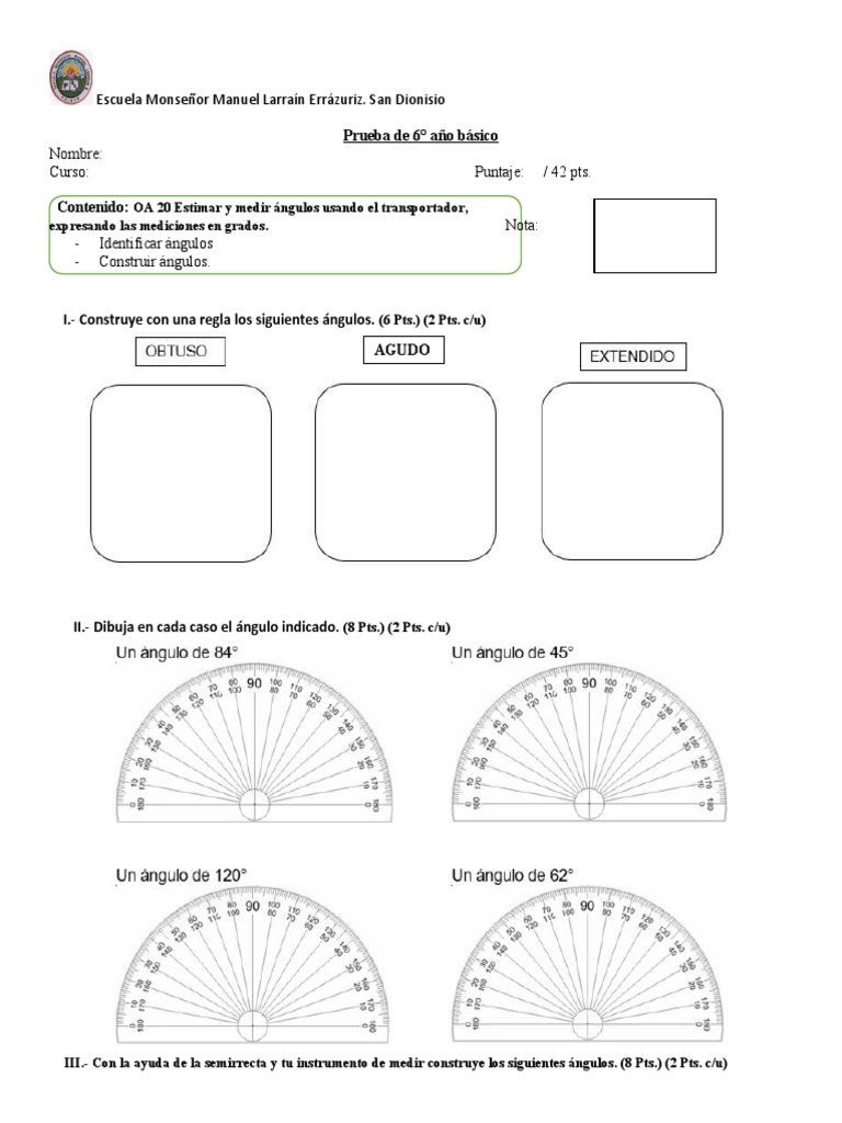 Prueba de 6 Ángulos | PDF