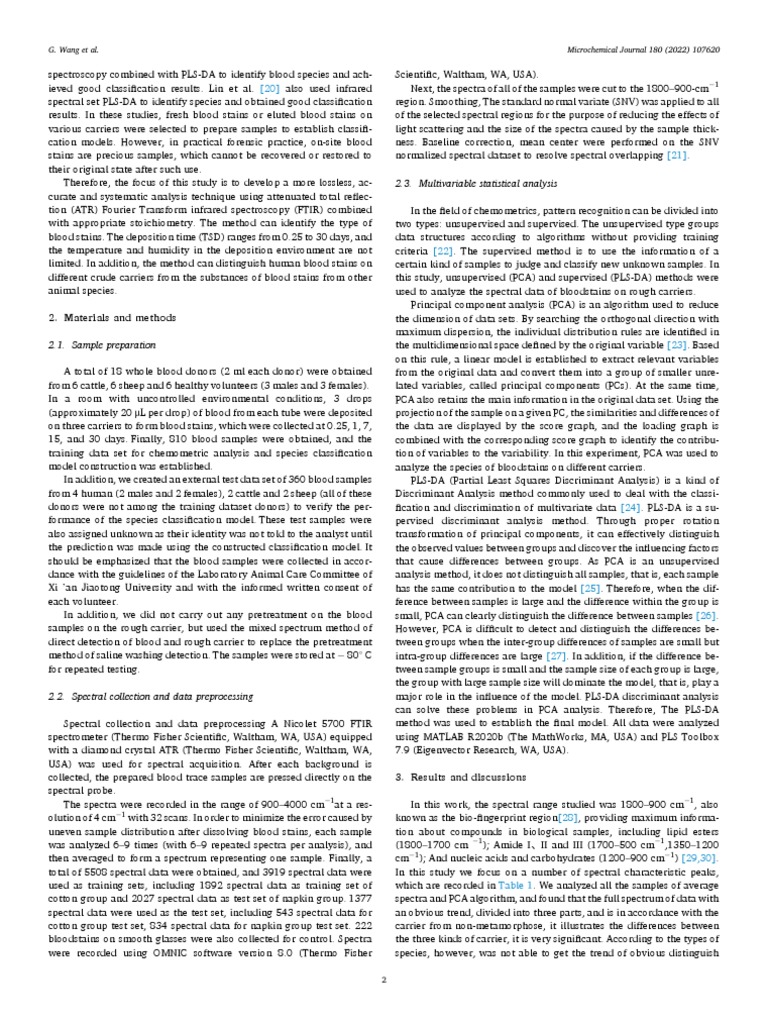 2.3. Multivariable Statistical Analysis: 2. Materials and Methods | PDF ...