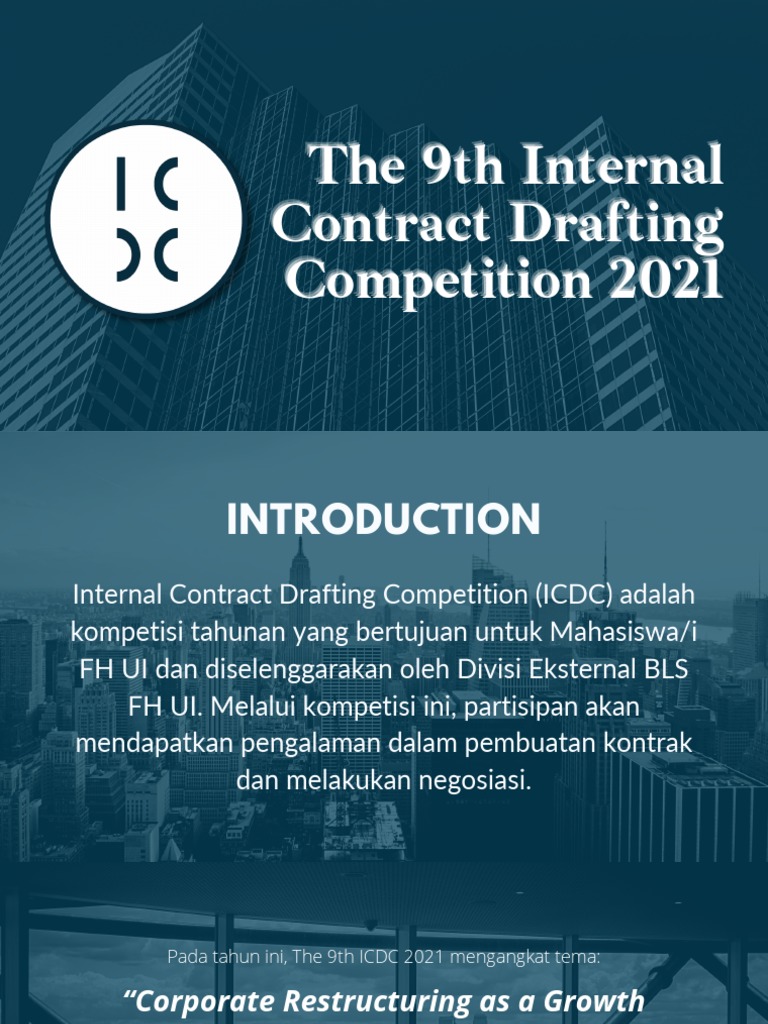 The 9th Internal Contract Drafting Competition 2021 | PDF