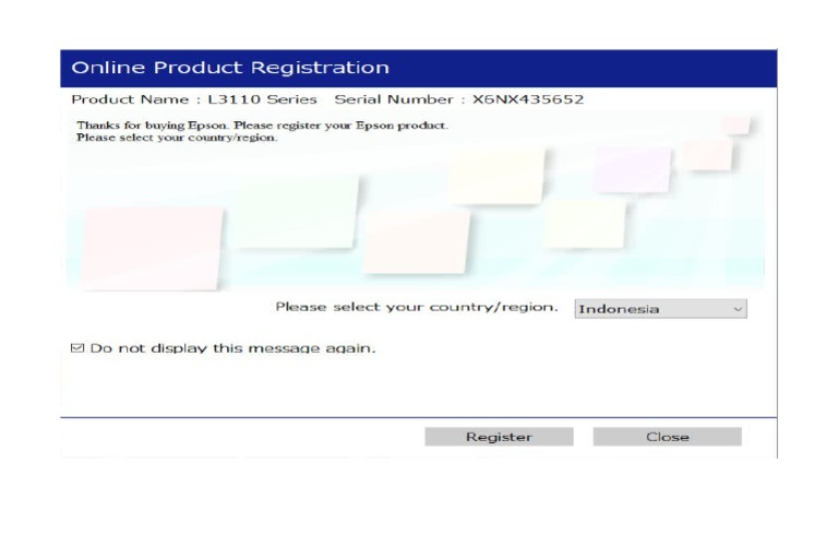 Serial Number Epson L3110 | PDF