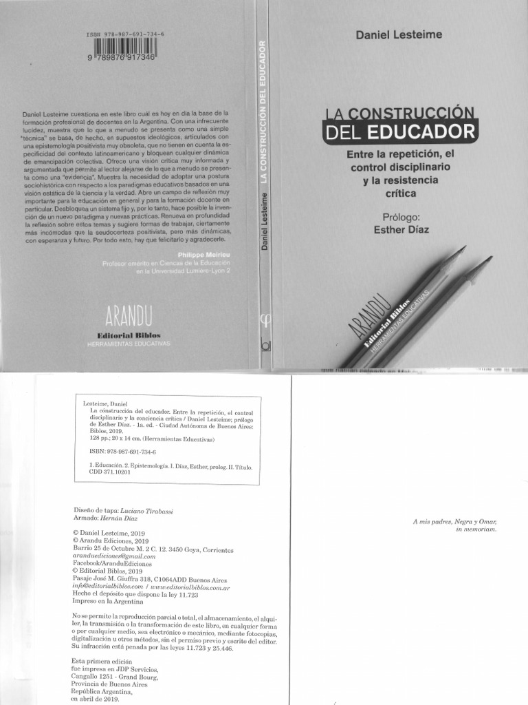 De Lesteime La Construccion Del Educador. | PDF