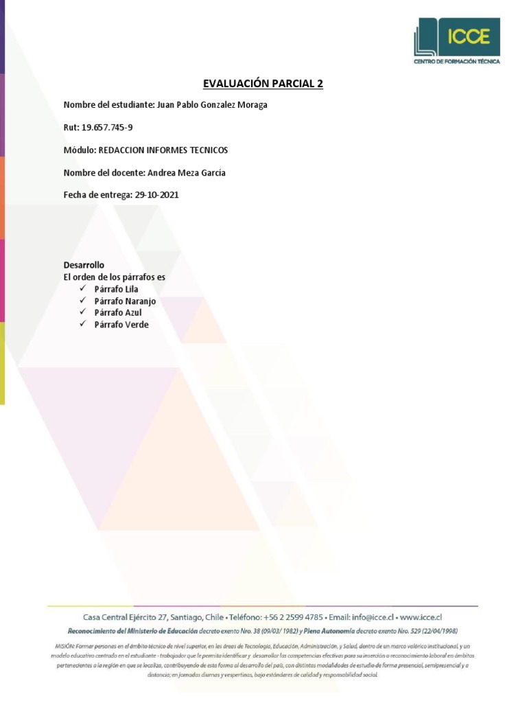 Respuestas EVALUACIÓN PARCIAL 2 A | PDF