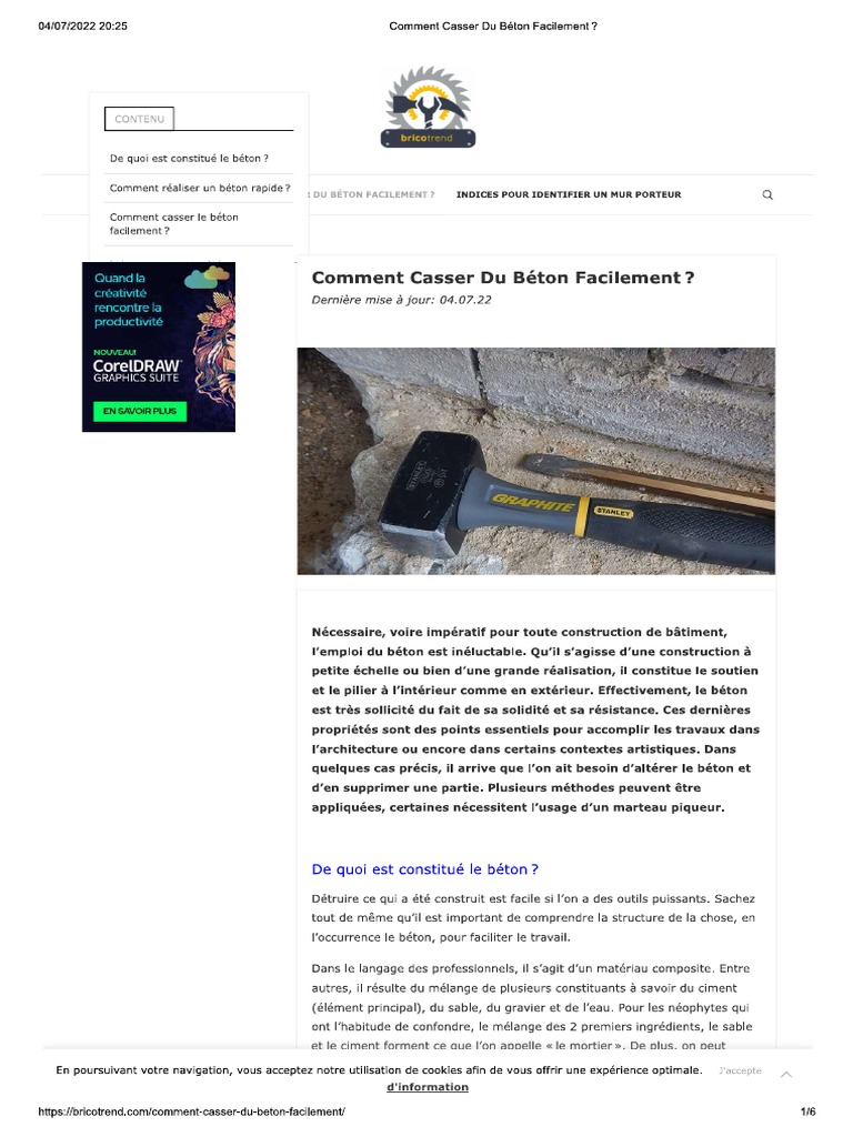 Outils Pour Casser Béton | PDF