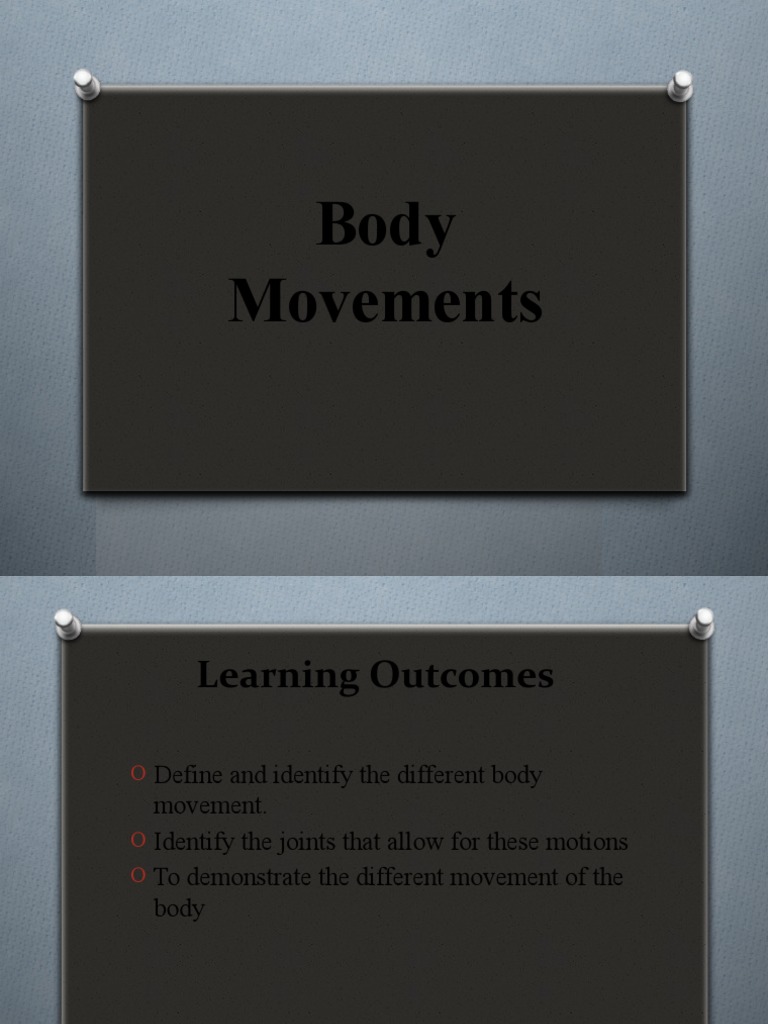 Body Movements | PDF | Anatomical Terms Of Motion | Anatomical Terms Of ...