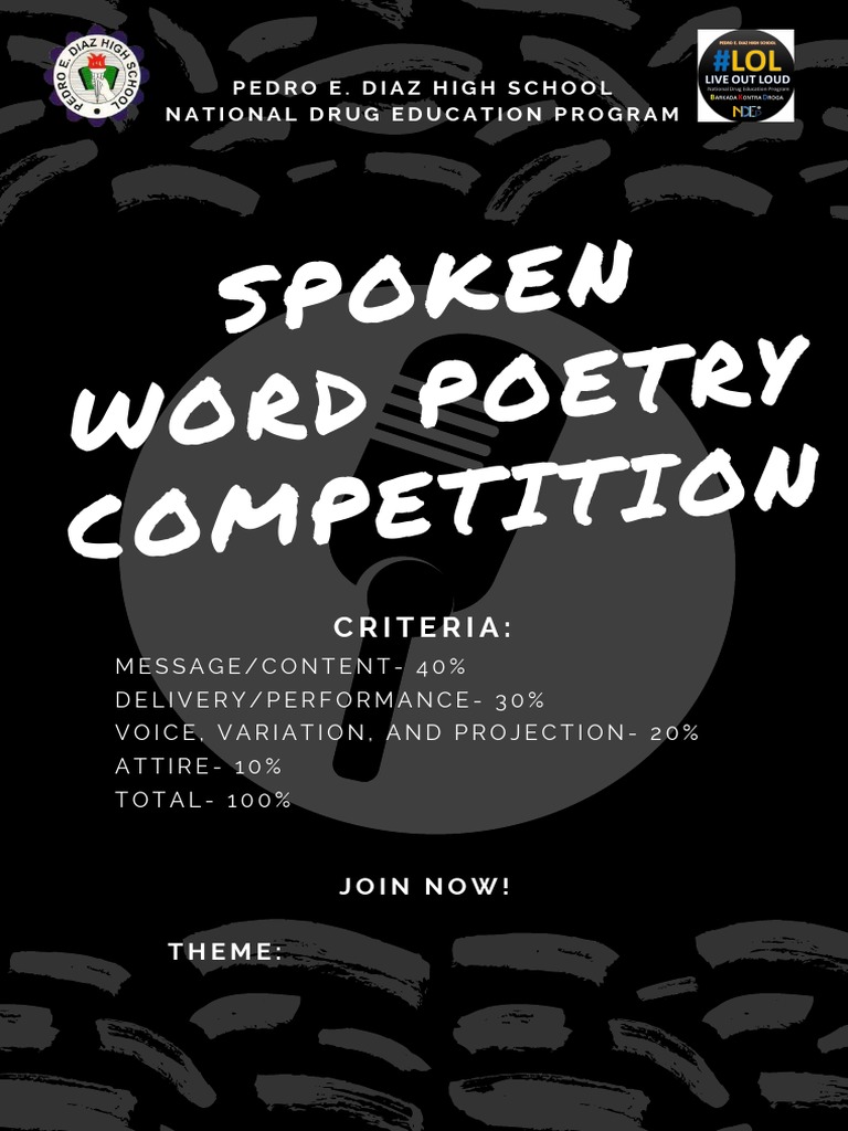 Grade 9 Spoken Word Poetry | PDF