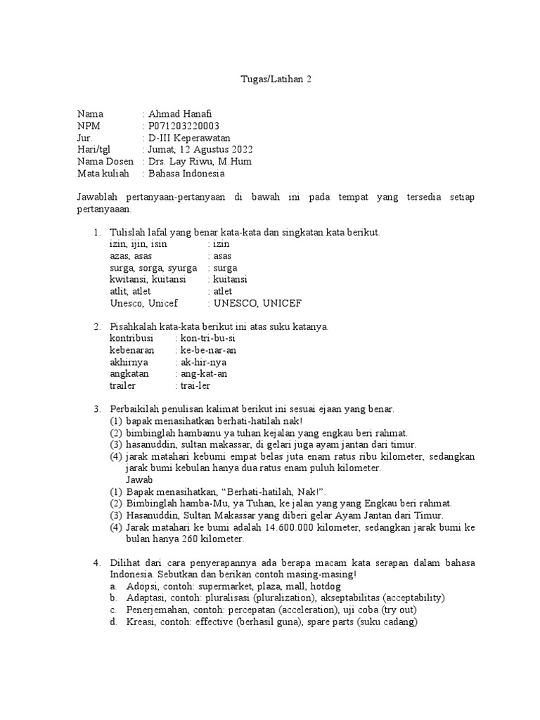 Tugas 2 Ahmad Hanafi | PDF