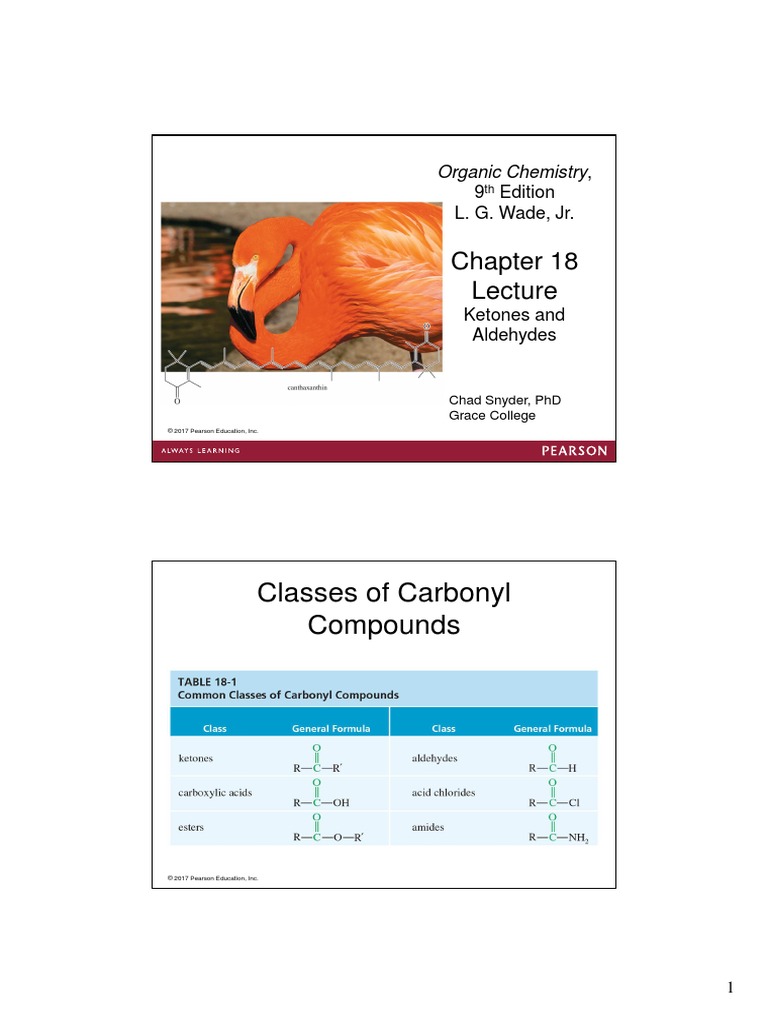Classes of Carbonyl Compounds: Organic Chemistry | PDF | Aldehyde | Ketone