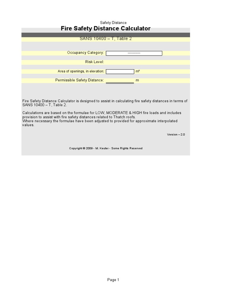 Fire Safety Distance Calculation | PDF | Copyright | License