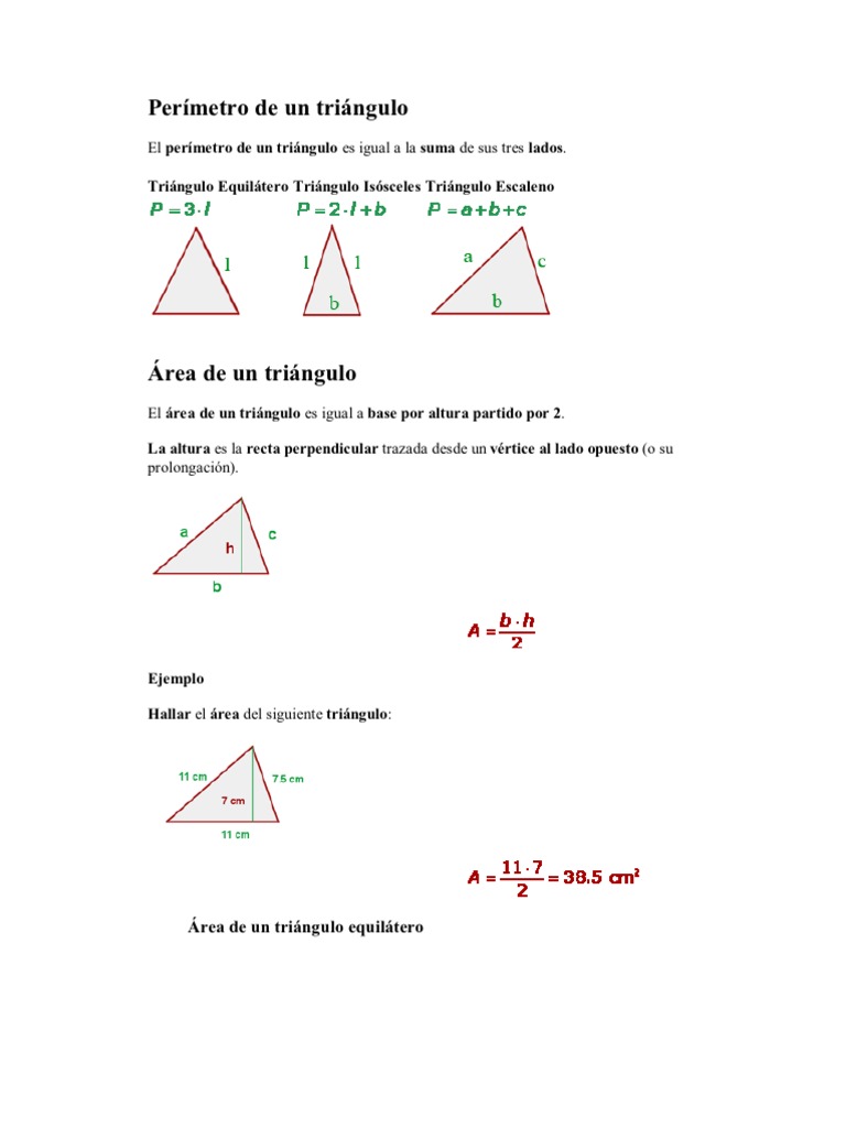 Perímetro de un triángulo