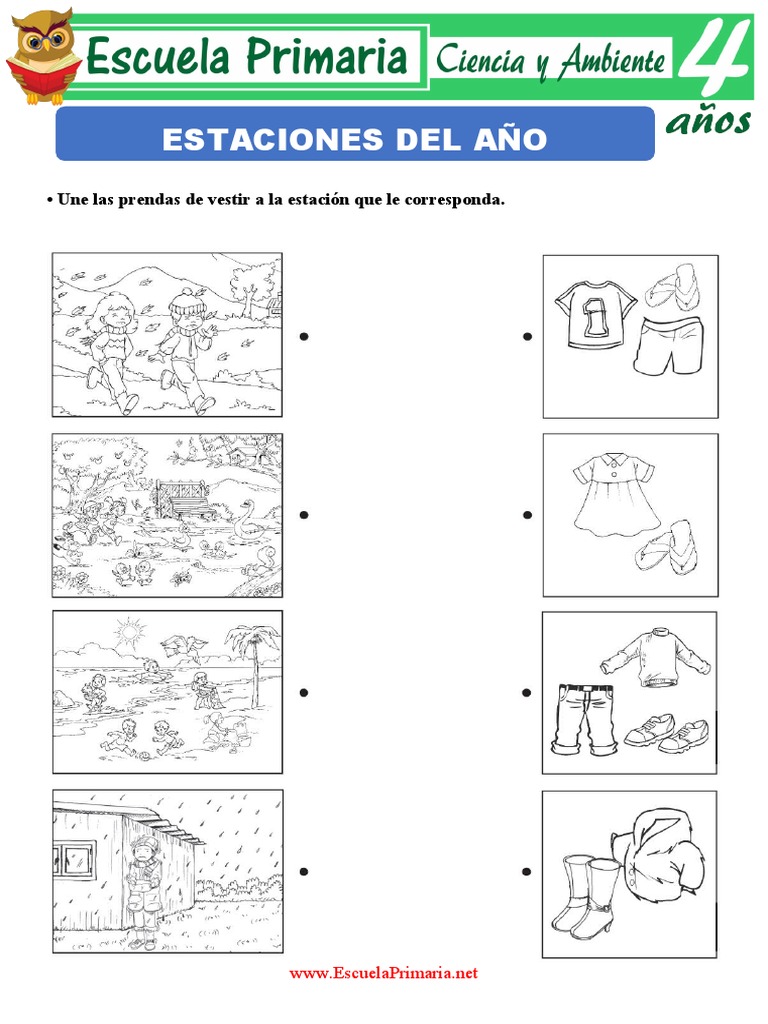Actividades de Las Estaciones para Niños de Cuatro Años | PDF