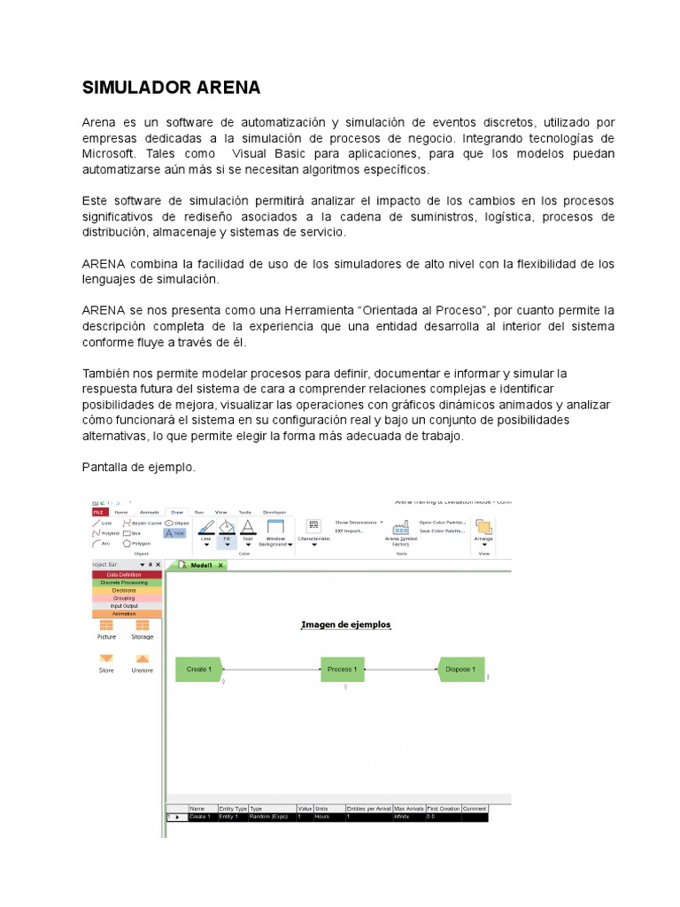 Reseña Sobre El Simulador Arena | PDF