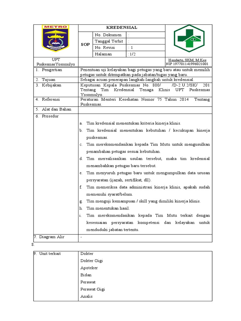 SOP Kredensial | PDF