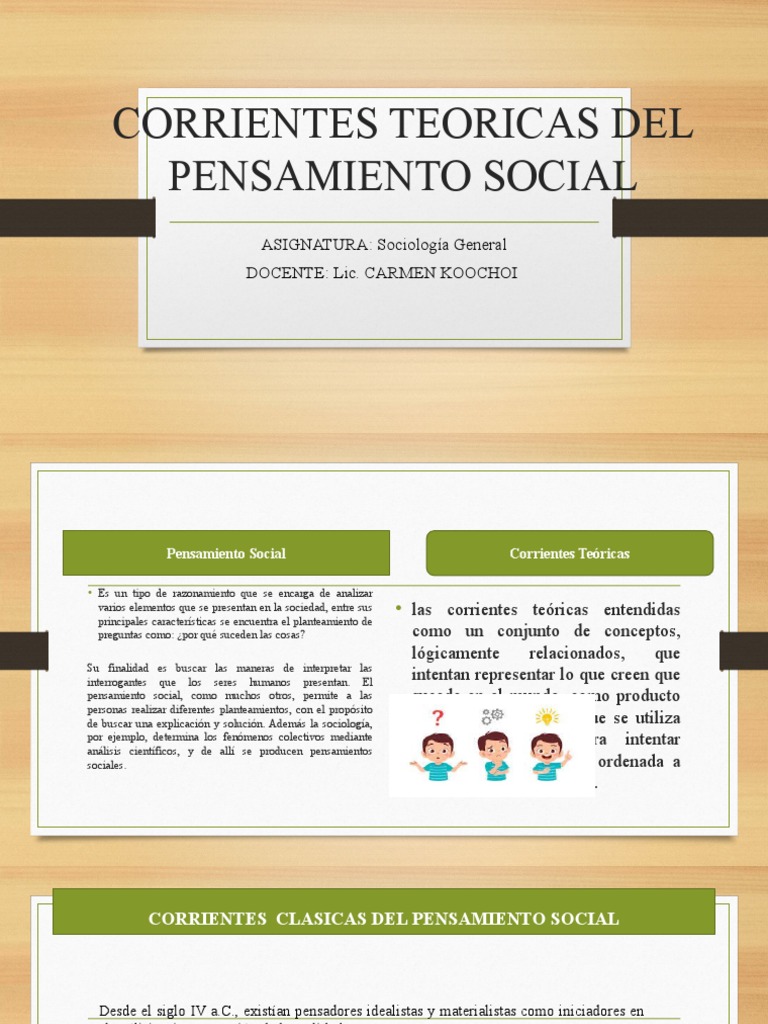 Corrientes Teoricas Del Pensamiento Social | PDF | Sociología | marxismo