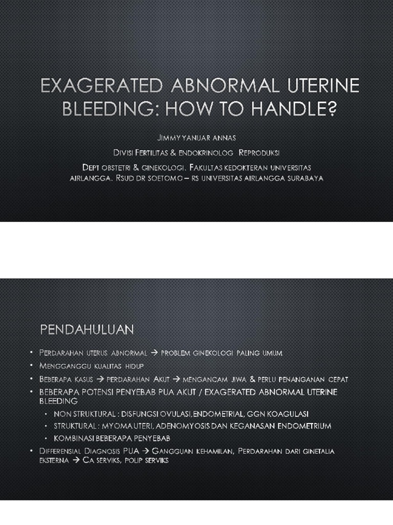 Abnormal Uterine Bleeding | PDF